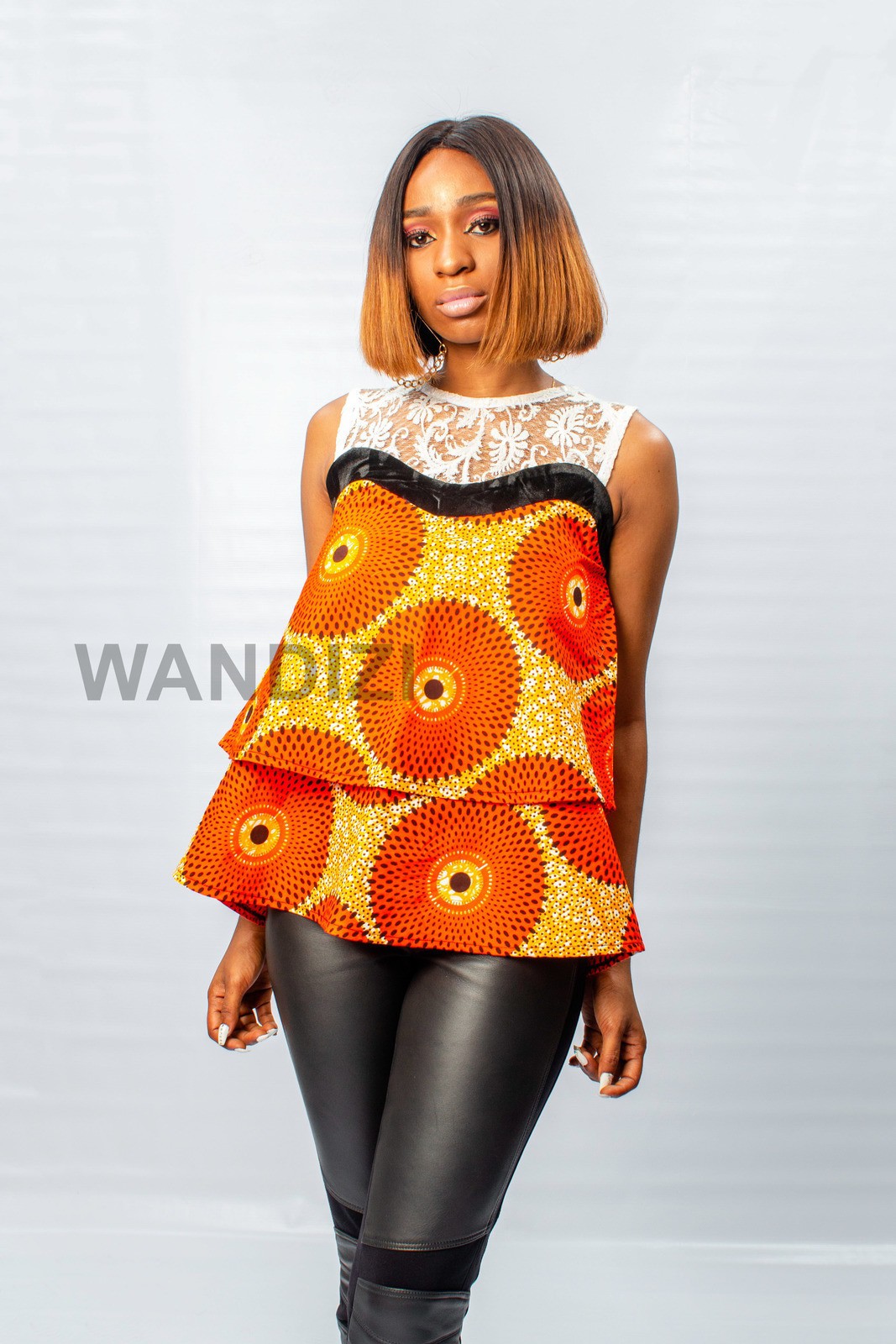 African Print Lace Top, Ankara Top, African Womens Clothing, African Cl ...