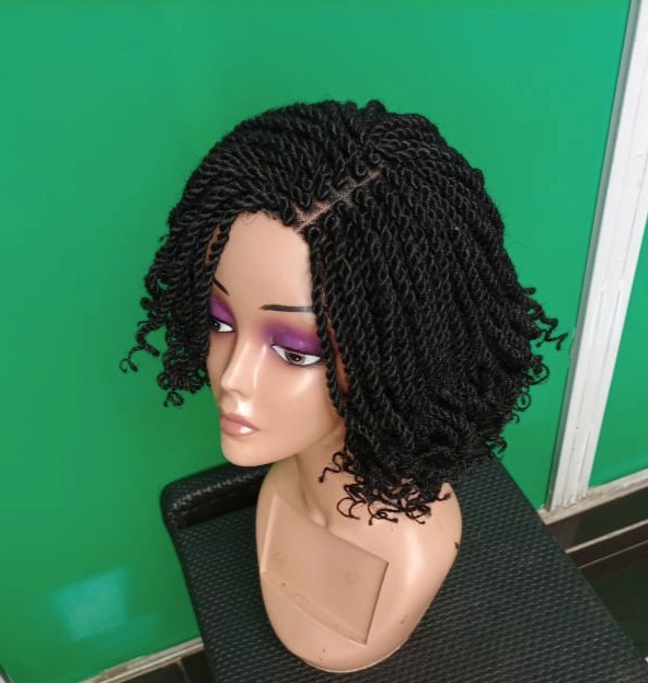 Afro kinky wig, Braided wig, handmade wig,classy wig, kinky wig, colour - ANKA