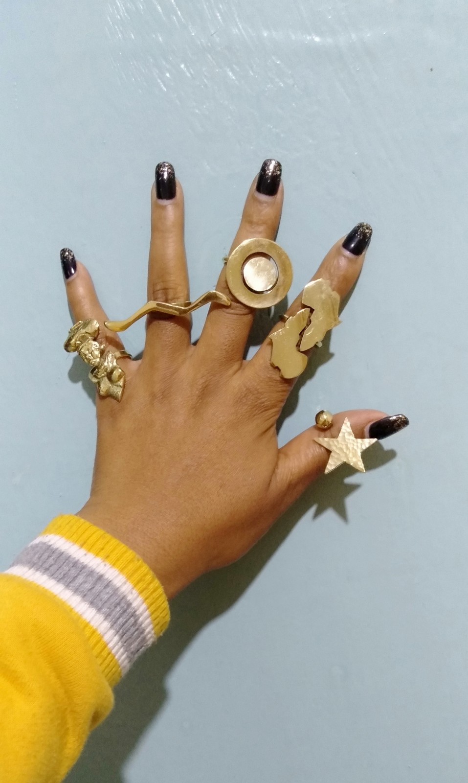5 rings, statement rings, adjustable rings,brass rings, Africa jewelry ...