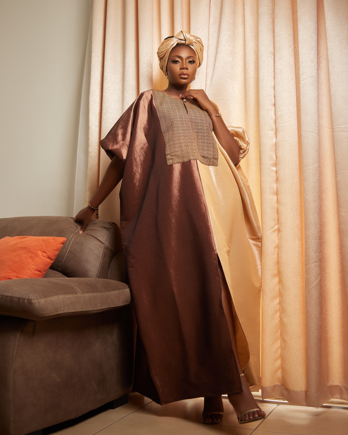 Bubu Dress, Brown by funkefashionhouse - Long dresses - ANKA
