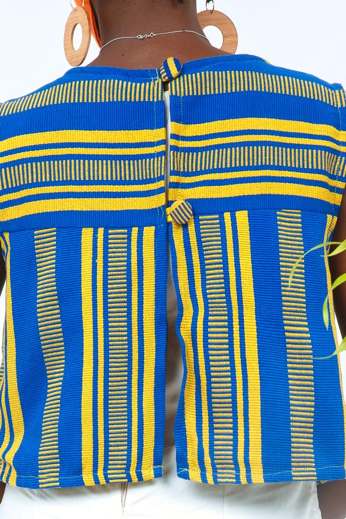 African Handwoven Ntutuere Crop Top By Minsangi Crop Top Afrikrea