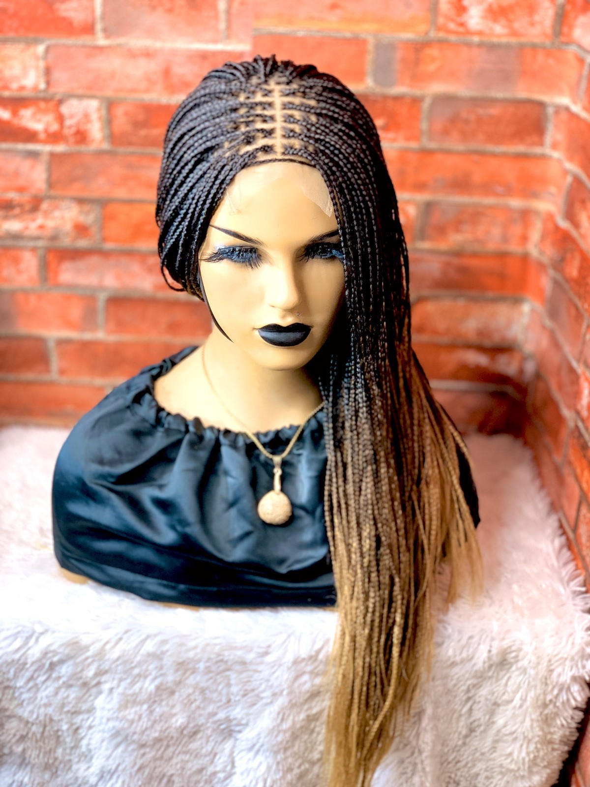 Braided wig, Knotless braids, micro braids, wigs for black women by uni ...