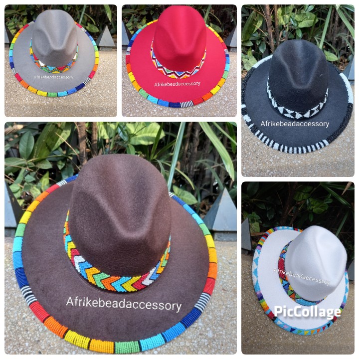 5 beaded fedora hats, brim fedora, Edge fedora, fashion fedora by mzizi ...