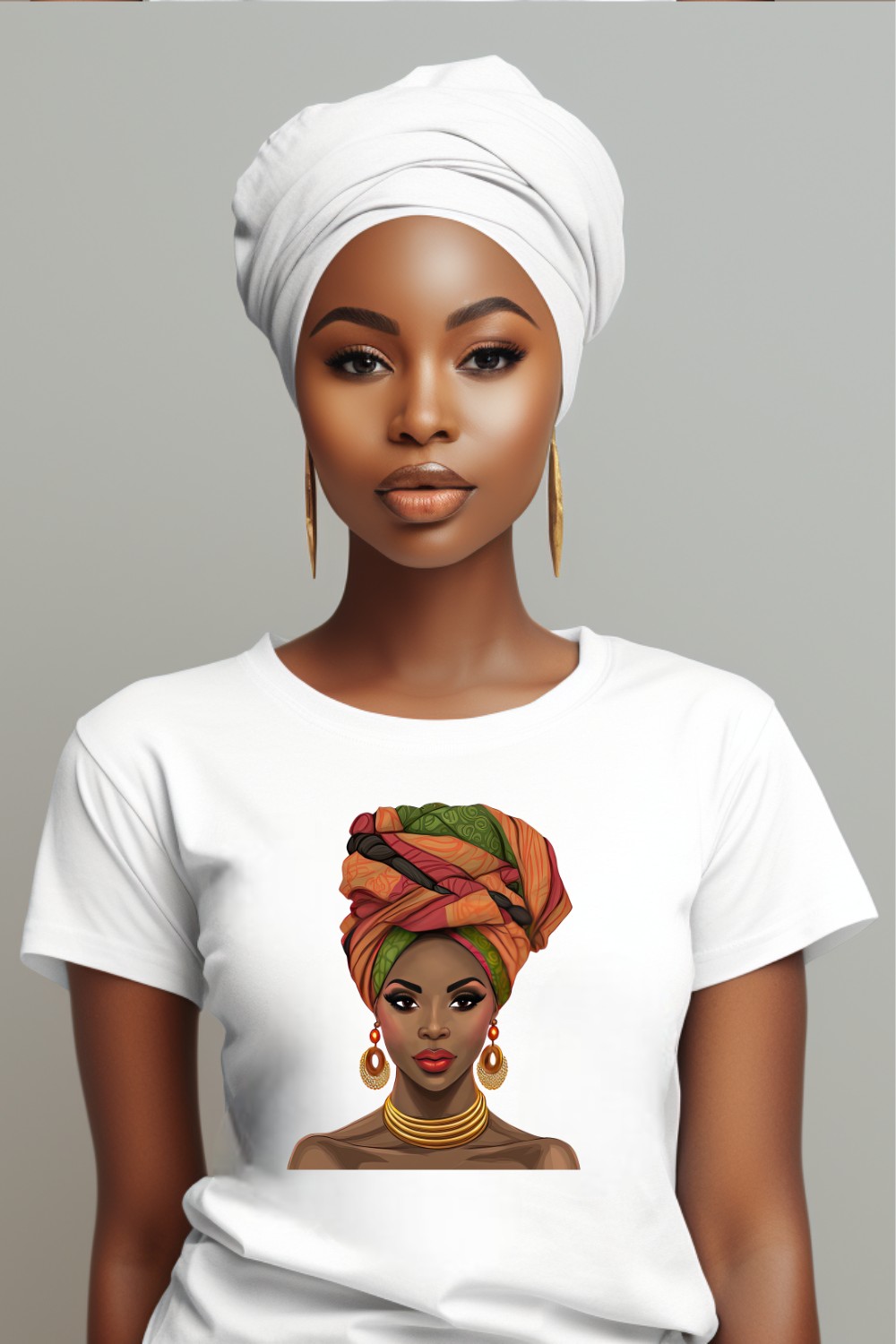 T-shirt - Woman Turban by nhcreativ - Women T-shirts - ANKA