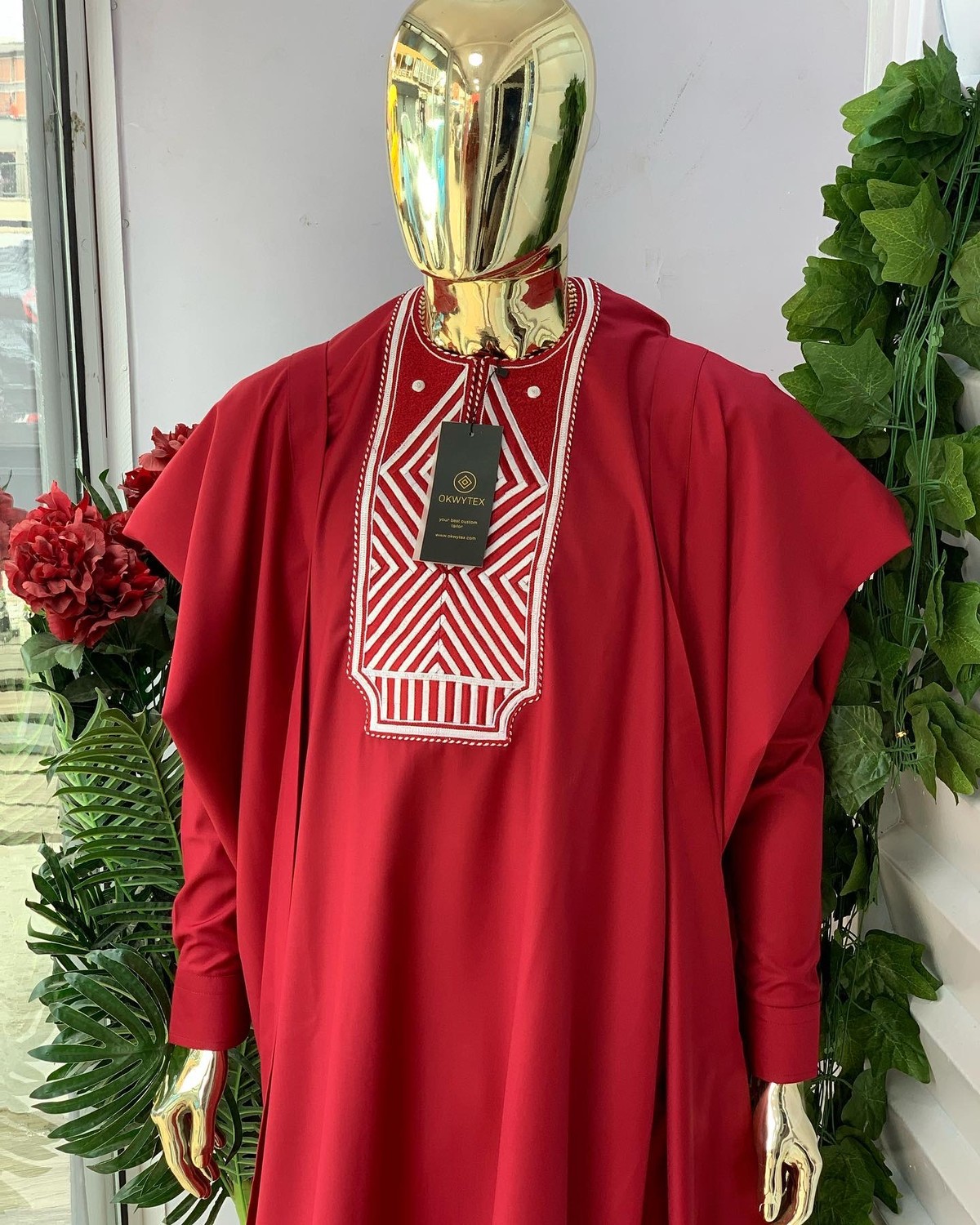 Red agbada for men by okxeel - Men Traditional Clothings - ANKA