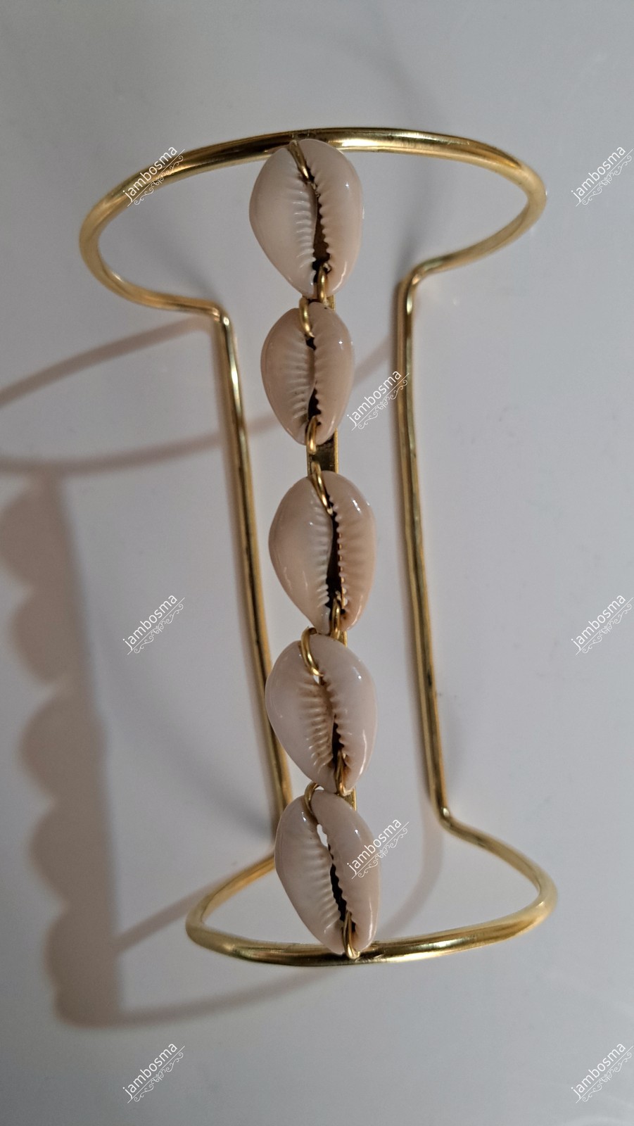 Brass cuff, African cowrie shell cuff , statement bracelet by mutukuhot ...