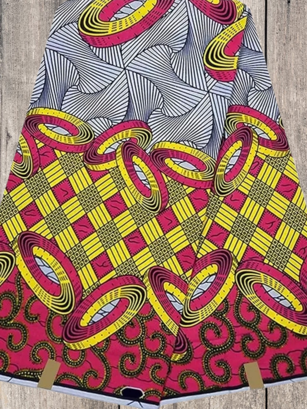 6 YARDS UNLIMITED EDITION WAX GOLD ANKARA FABRIC PATTERN: DISC by eyram ...