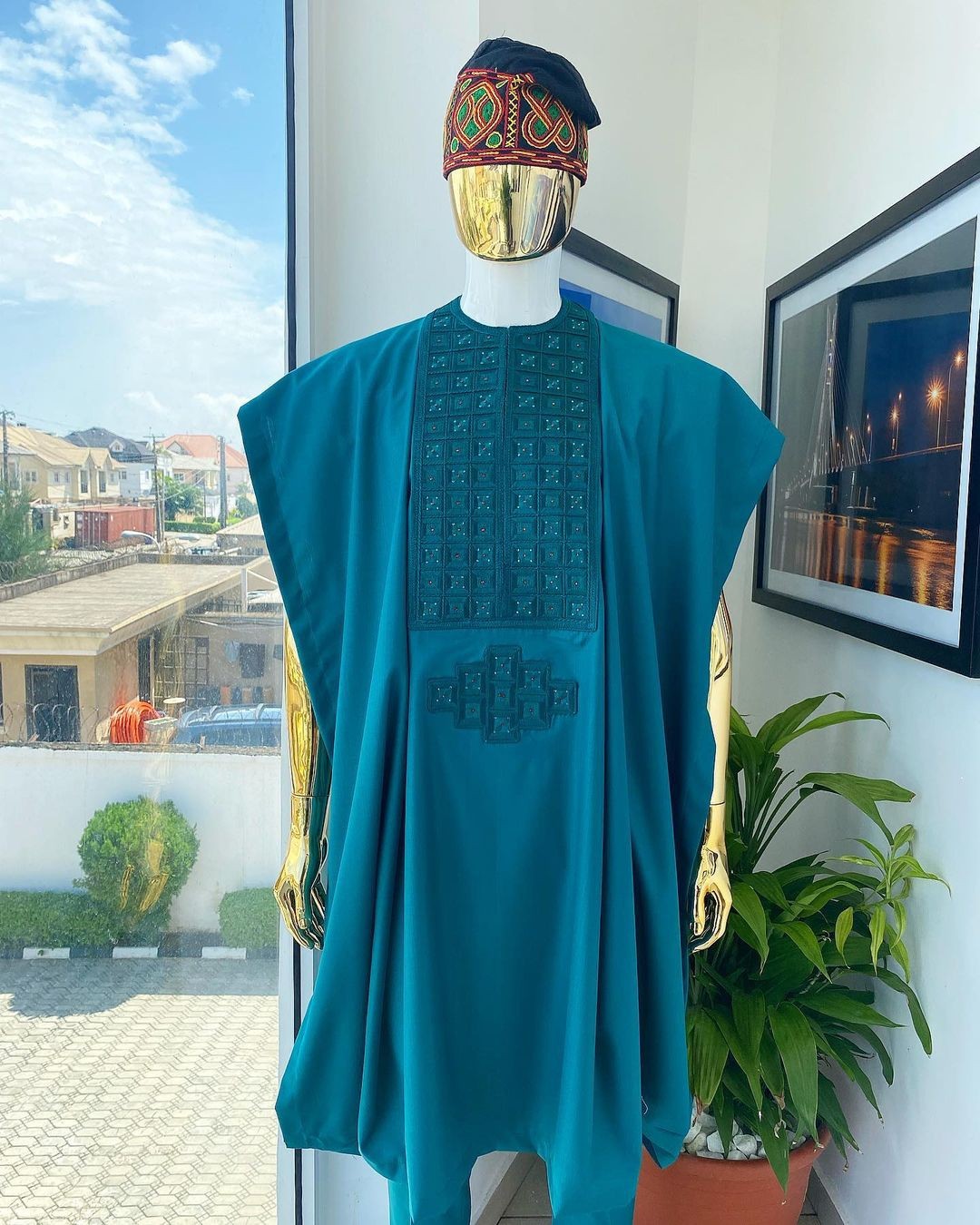 An emerald green agbada by dejiandkola - Men Traditional Clothings ...
