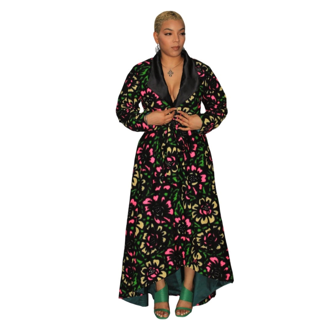Handcrafted Ankara Print Long Jacket, African Wax Long Coat, Ankara Jac ...