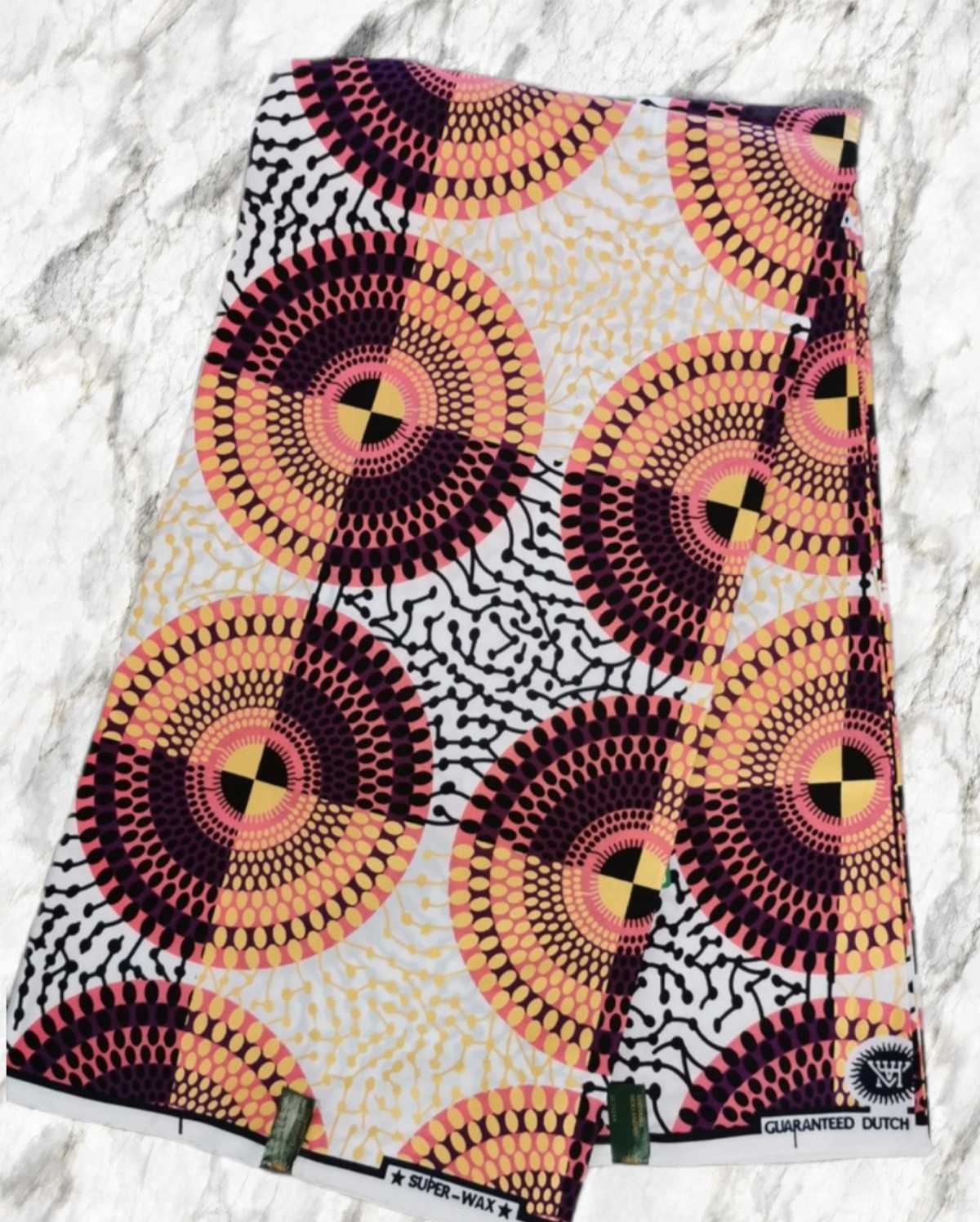 6 YARDS UNLIMITED EDITION WAX GOLD ANKARA FABRIC PATTERN: DISC by eyram ...