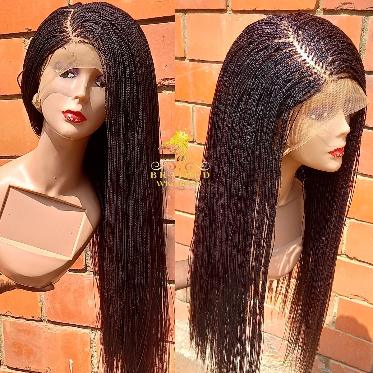 Micro Twist Wig on 13 by 6 Braided Lace Front Wig Micro Braided Wigs Fo ...