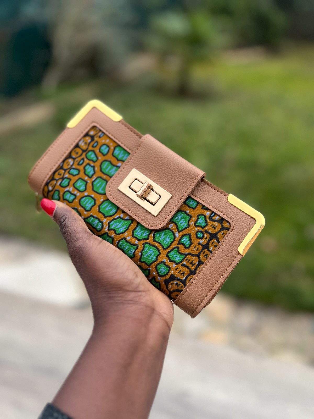 “Lomé” faux leather and wax wallet pouch by abi-creations - Wallet, pur ...