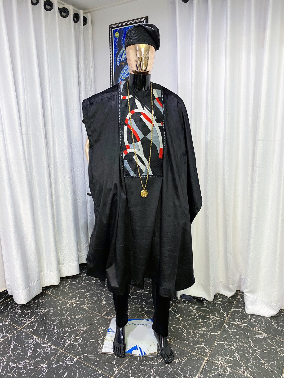 A BLACK VELVET AGBADA SET by mrjaycouture - Men Traditional Clothings ...