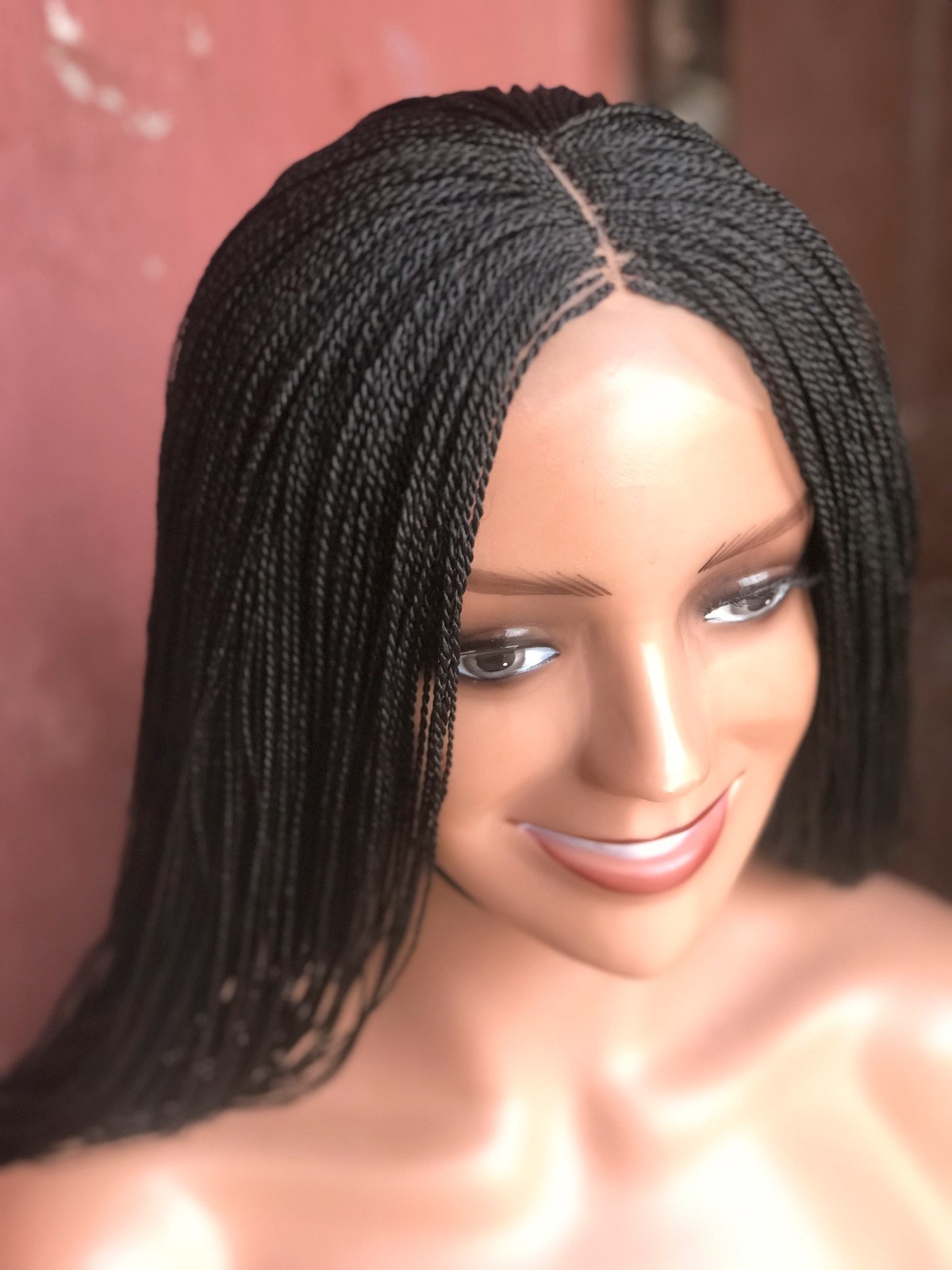 Ready to ship, only one available, twists wig, braided wigs for black w ...