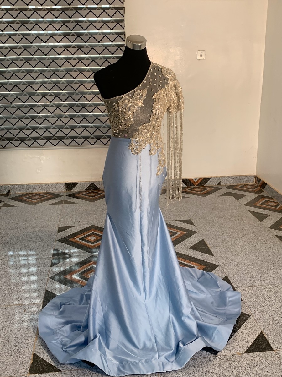 Red patches prom dress, trending and unique wedding dresses by teemalog ...