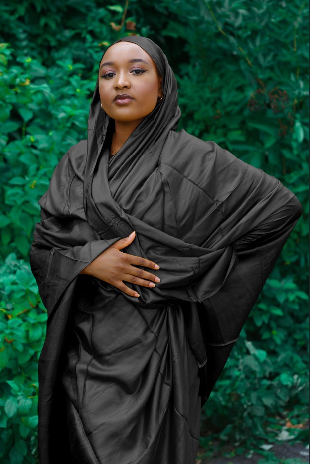 Melhfa solid black color by fashionista-paris - Adire & Indigo dye - ANKA