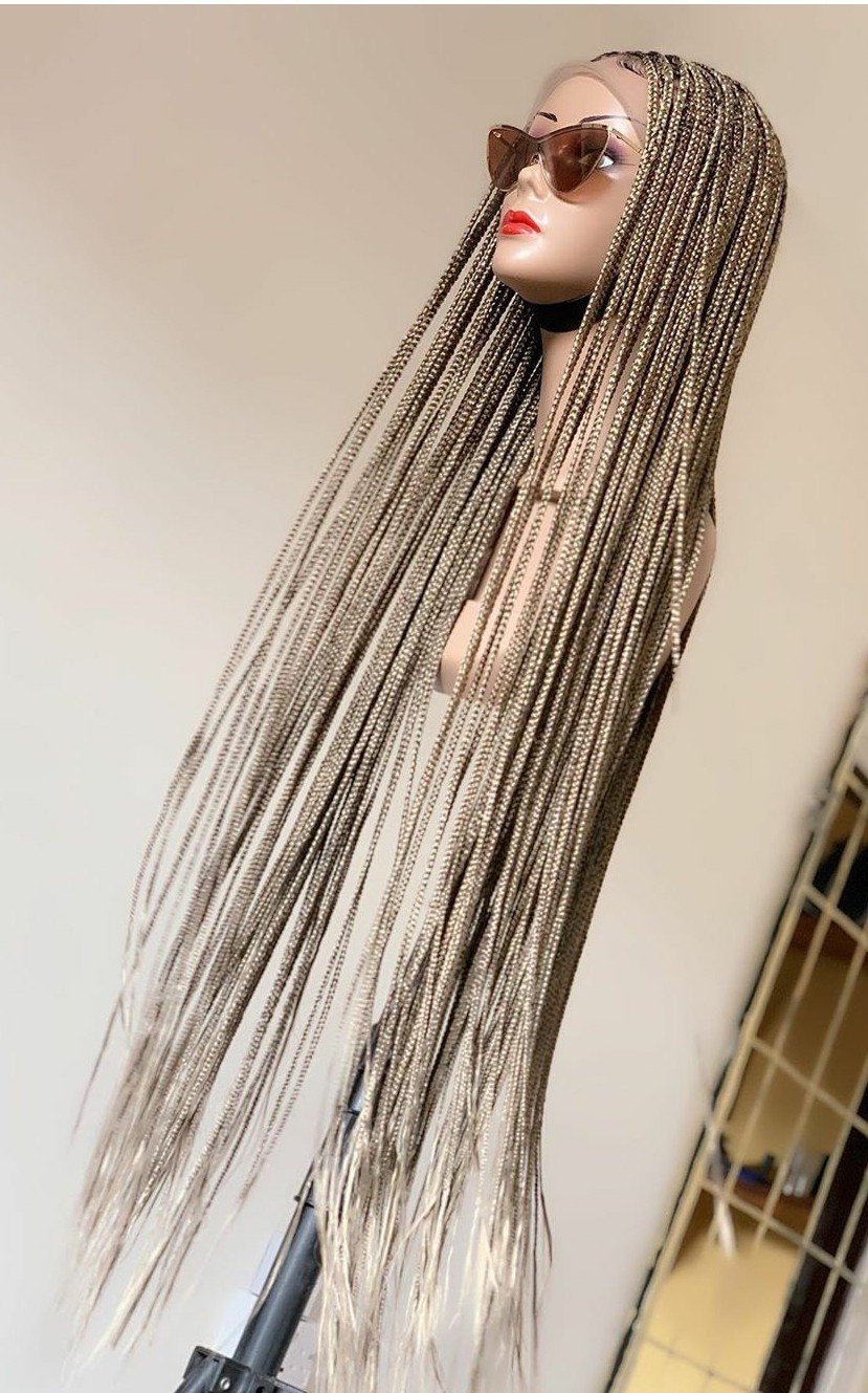 Full lace Knotless box Braided wig , lace wigs cornrow wigs by merithai ...