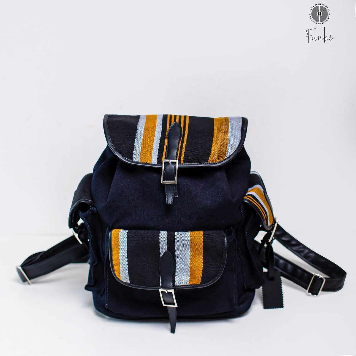 Kanvô backpack black, mustard yellow by funkefashionhouse - Backpacks ...