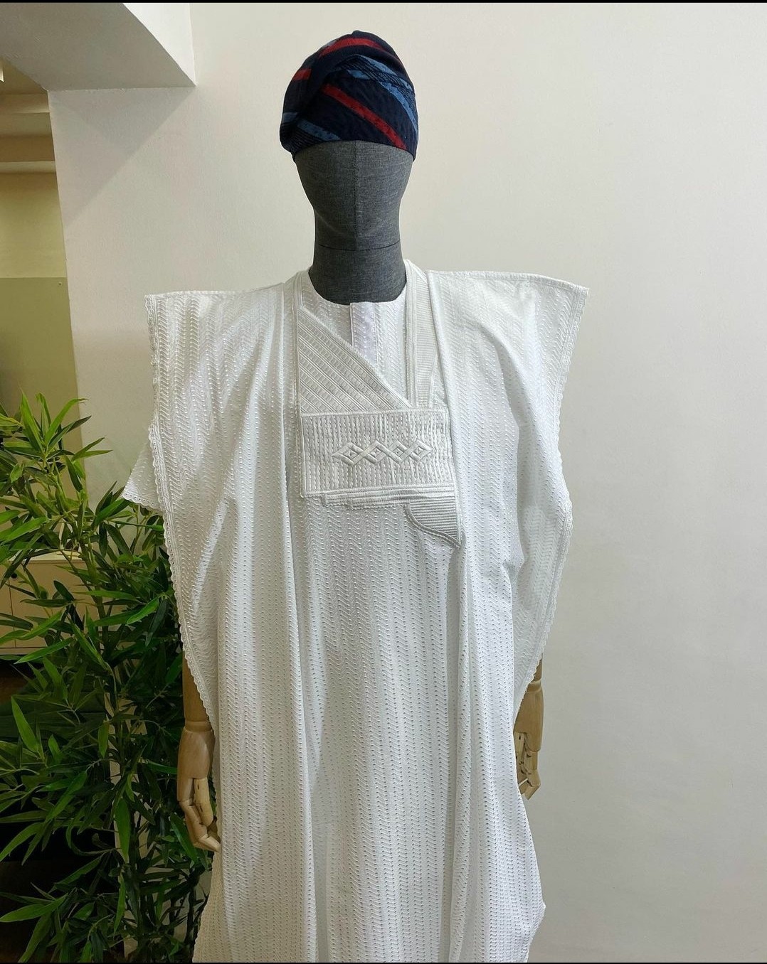 A White, Lace, Agbada With Embroidery by oyecouture - Men Traditional C ...