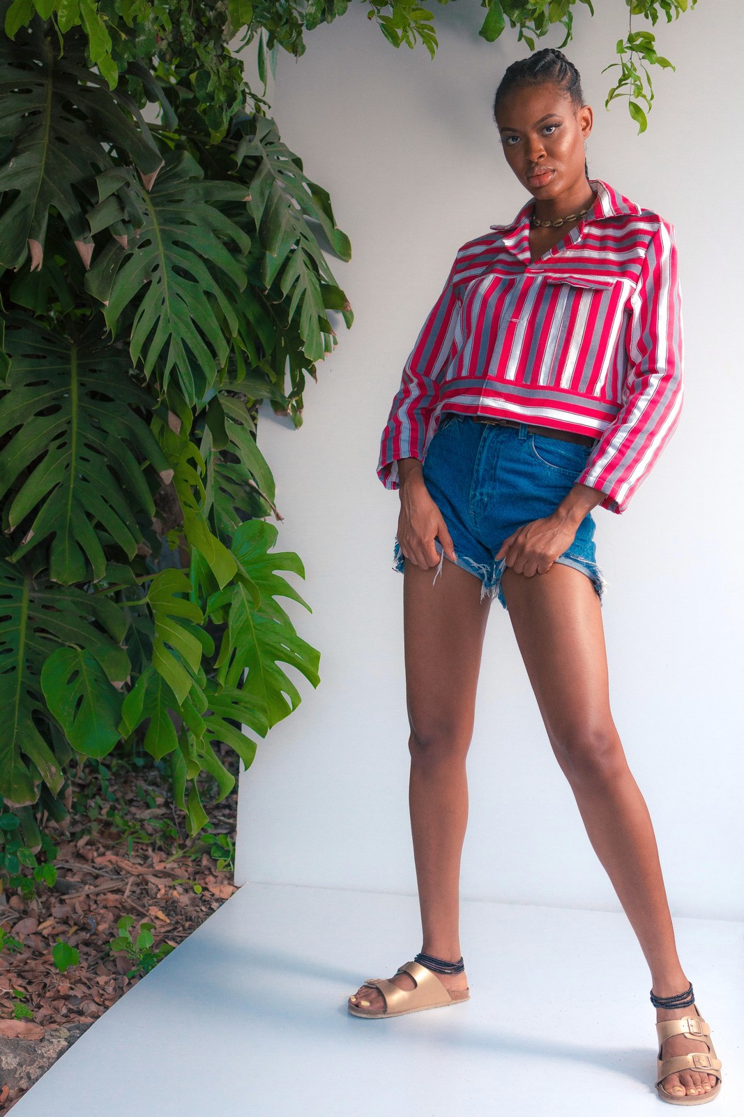 Kusasi Crop Jacket by threaded-tribes - Jackets - ANKA