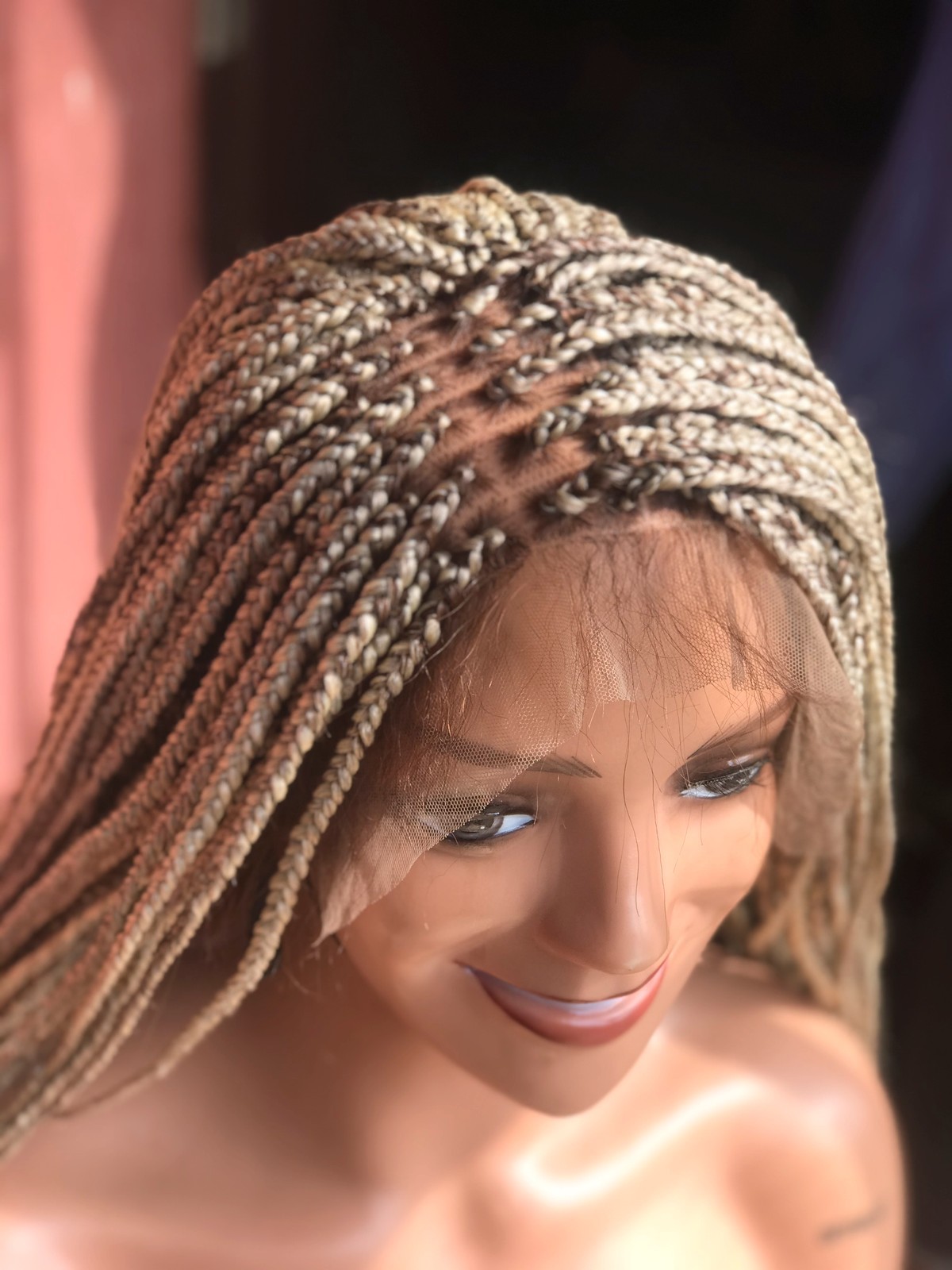 Frontal Braids 3ways Parting Braided Wigs For Black Women By Uniquemk